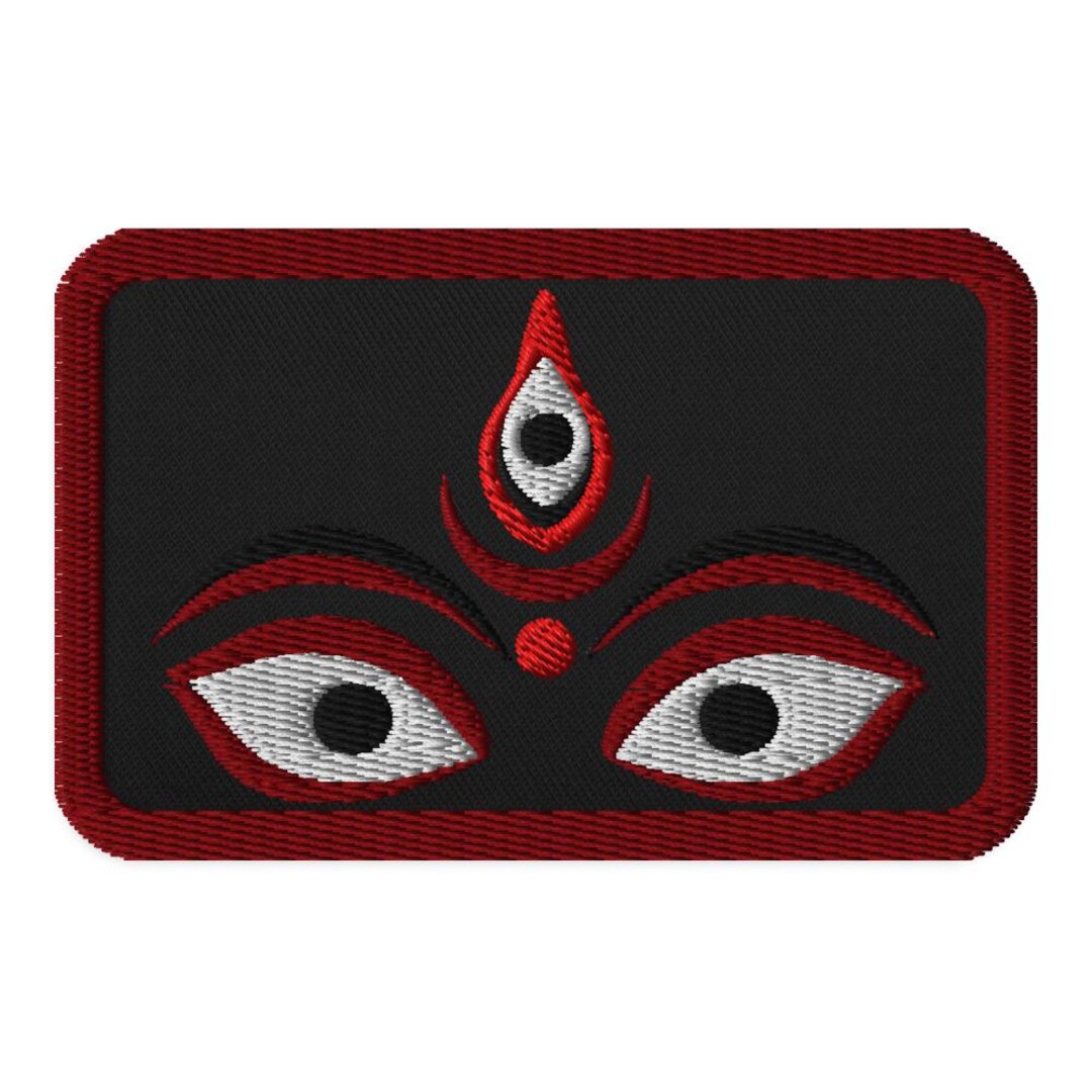 Kali Eyes Embroidered Patch, Hindu Goddess (iron On/sew On), Limited ...