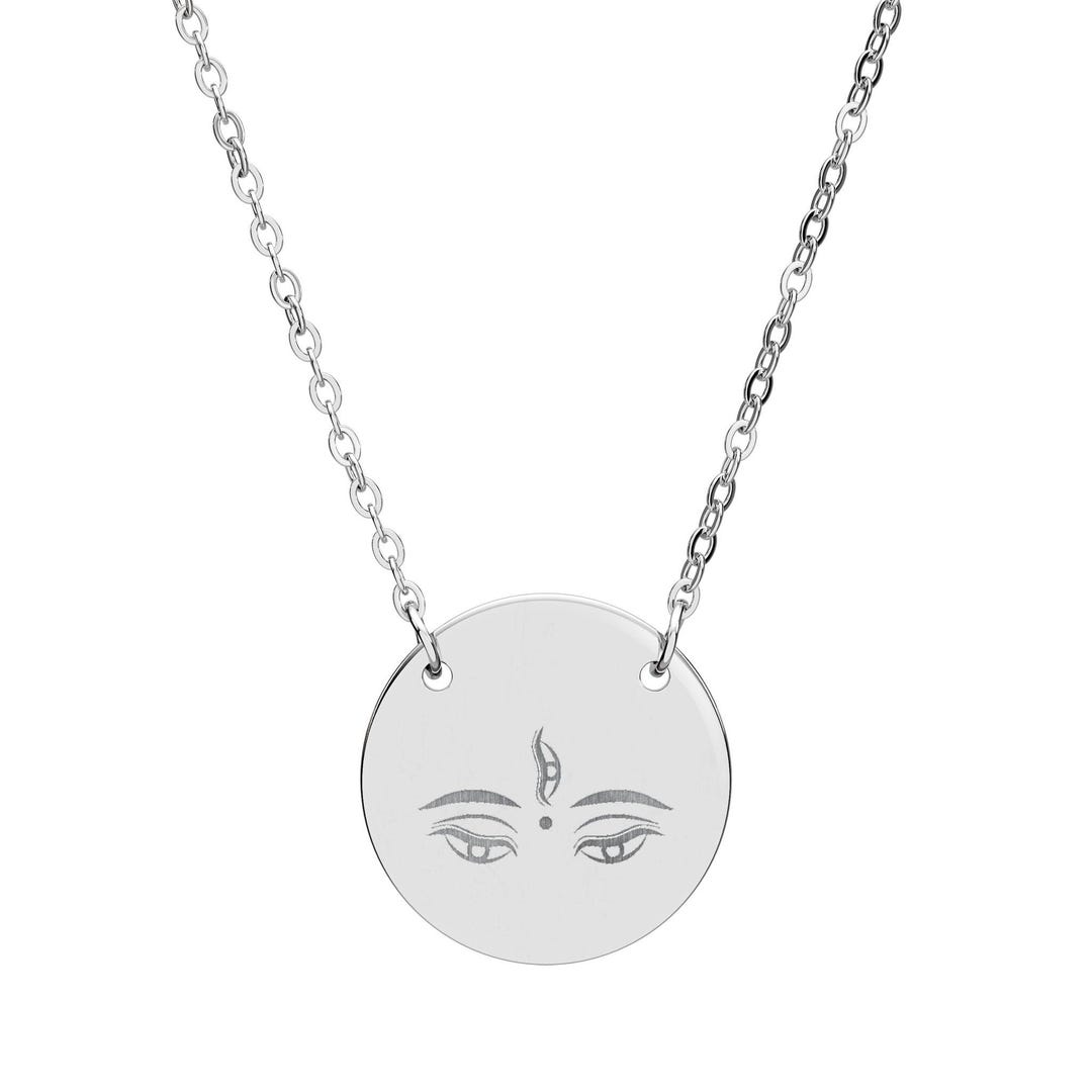 Green Tara Eyes Stainless Steel Necklace, Buddhist Symbol - Etsy