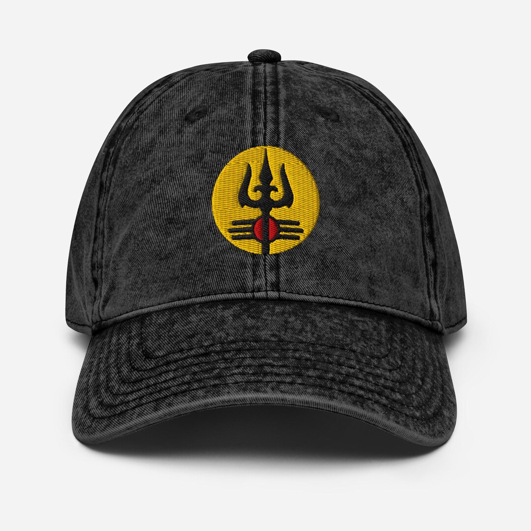 Shiva Trident, Embroidered Acid Wash Baseball Cap, Hindu Symbol Dad Hat ...