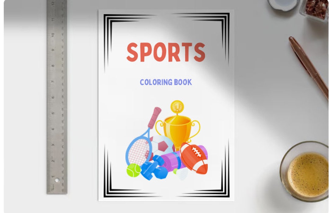Sports Coloring Book - Etsy
