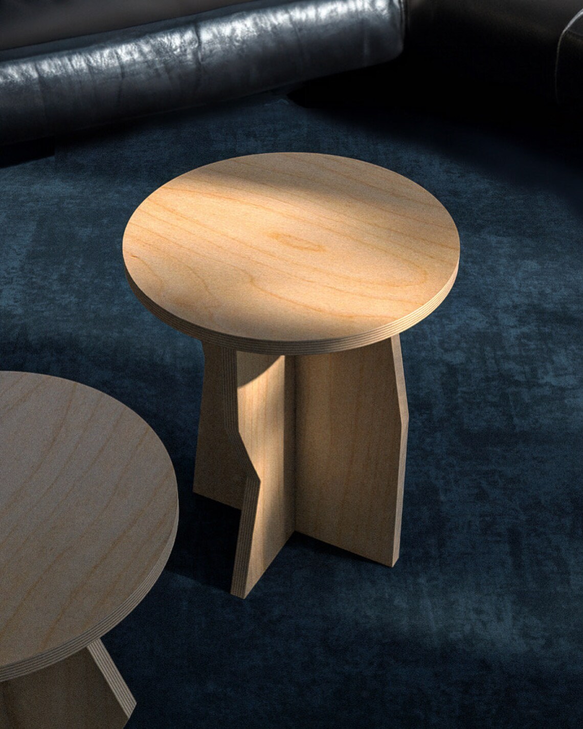 Earlybird Stool Baltic Birch Minimalist Stool End Table Wood Chair Wood ...