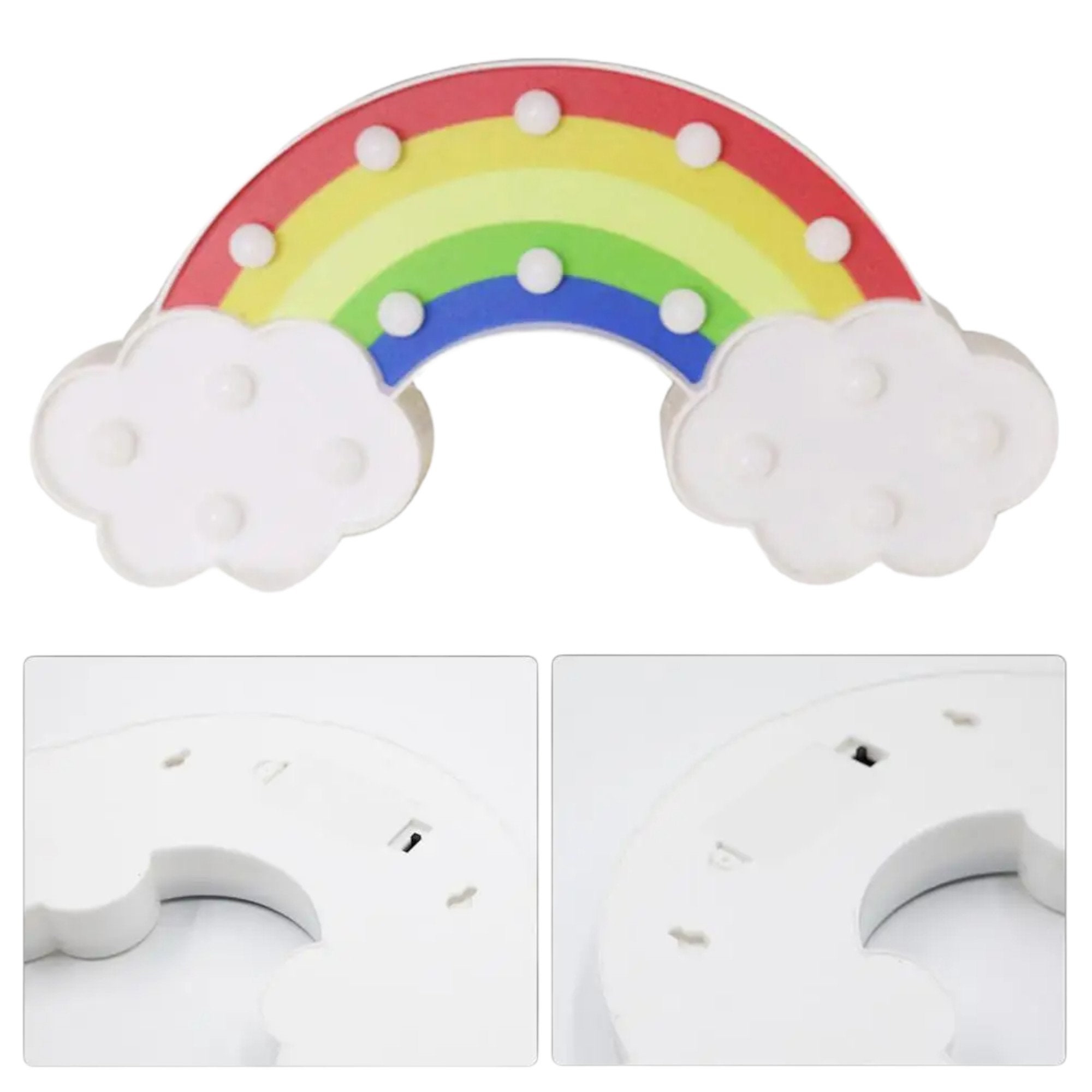 3D Rainbow LED Night Light Table Lamp: Soft Neon Sign for Bedroom ...