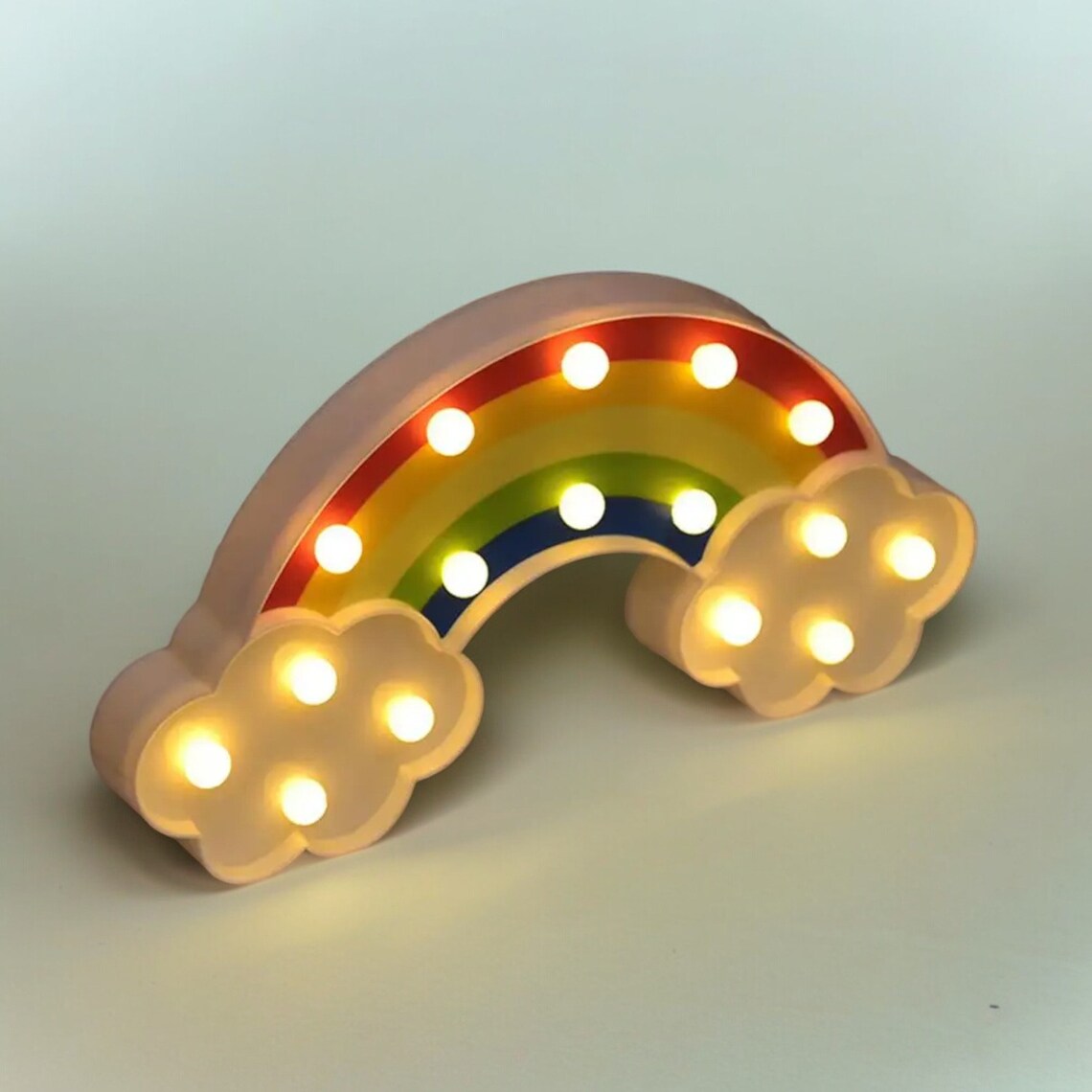 3D Rainbow LED Night Light Table Lamp: Soft Neon Sign for Bedroom ...