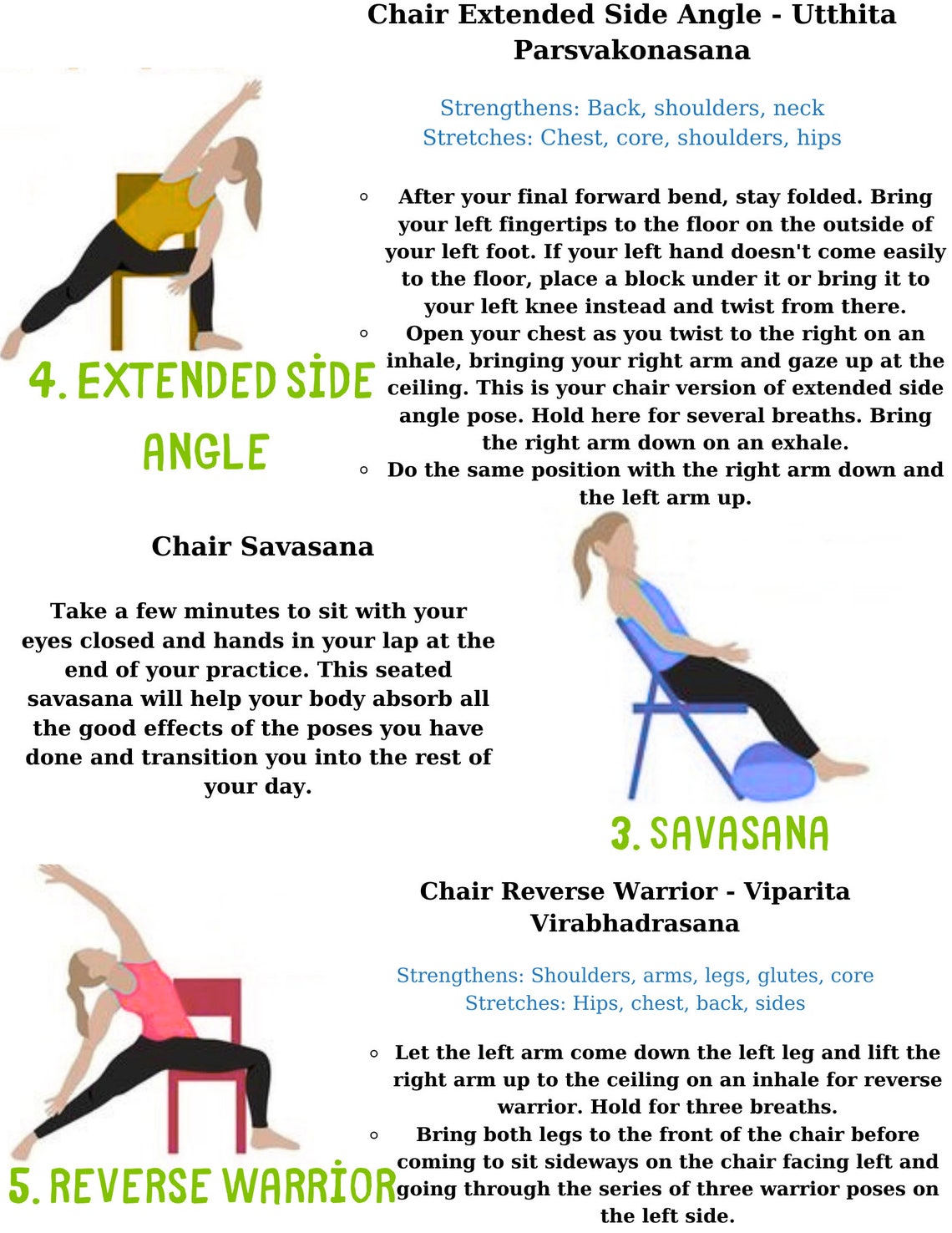 30 Day Workout Chair Yoga, Somatic Exercise, Beginner Yoga, Challenge ...