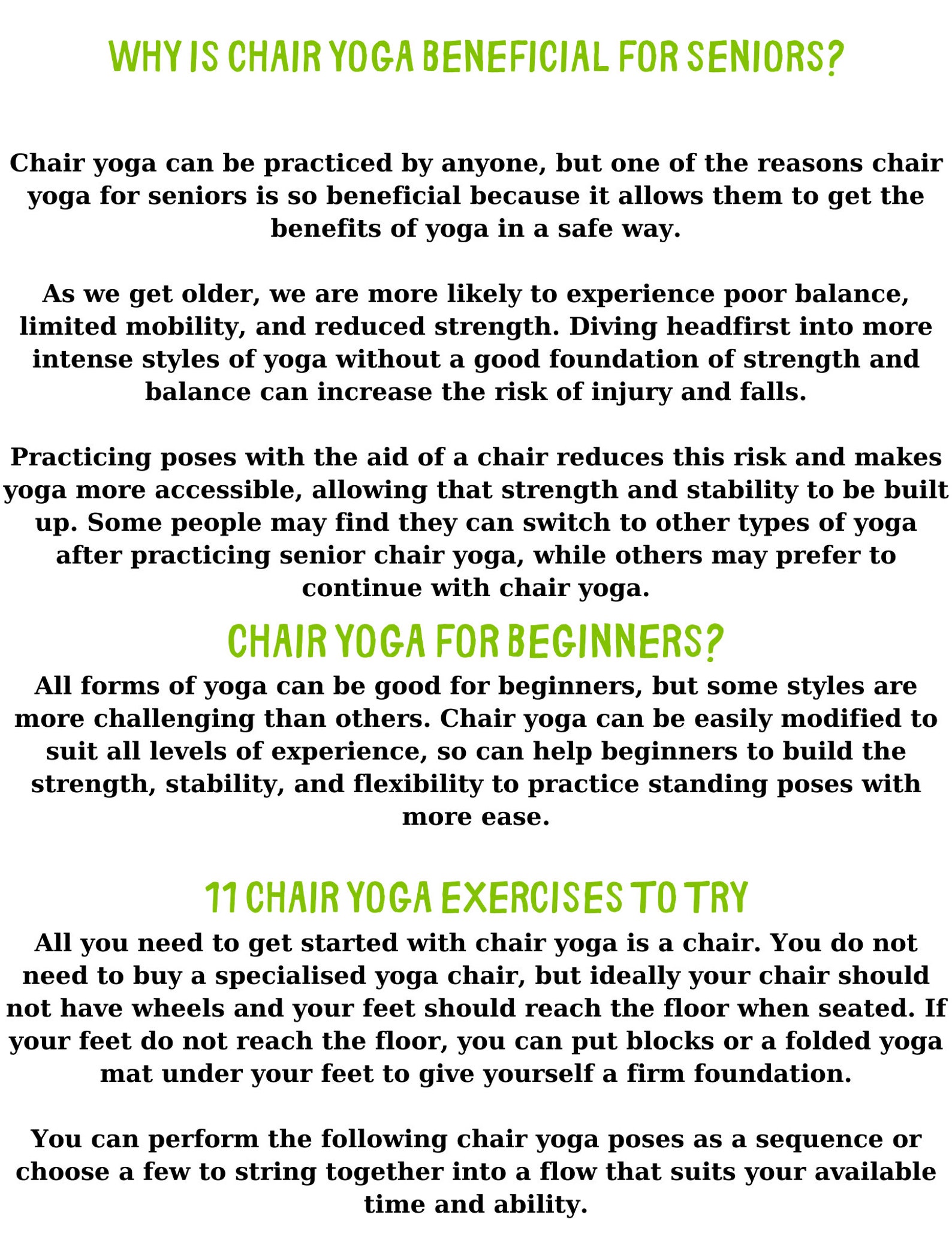 30 Day Workout Chair Yoga, Somatic Exercise, Beginner Yoga, Challenge ...