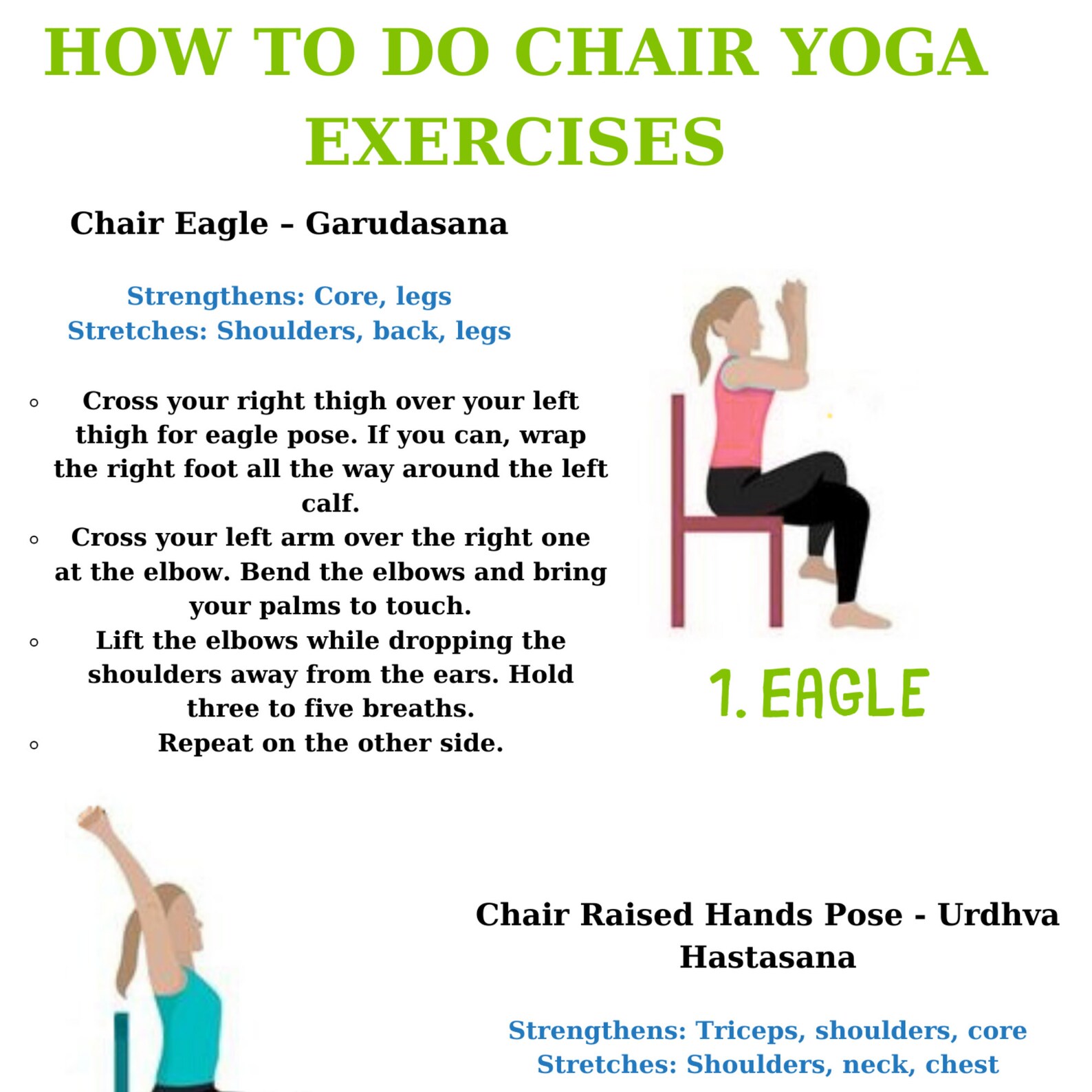 30 Day Workout Chair Yoga, Somatic Exercise, Beginner Yoga, Challenge ...