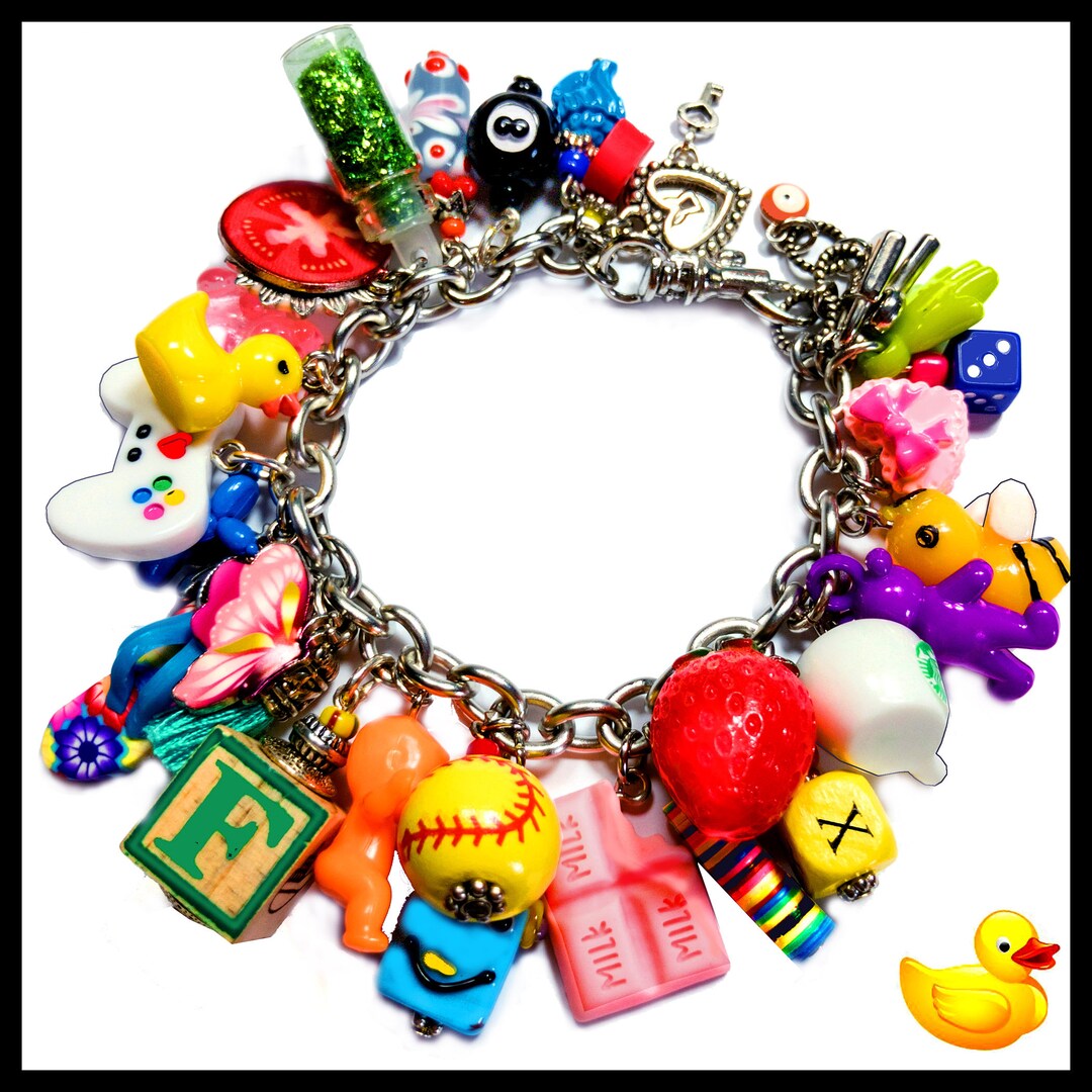 Small TOYS Charm Bracelet Whimsical & Playful - Etsy