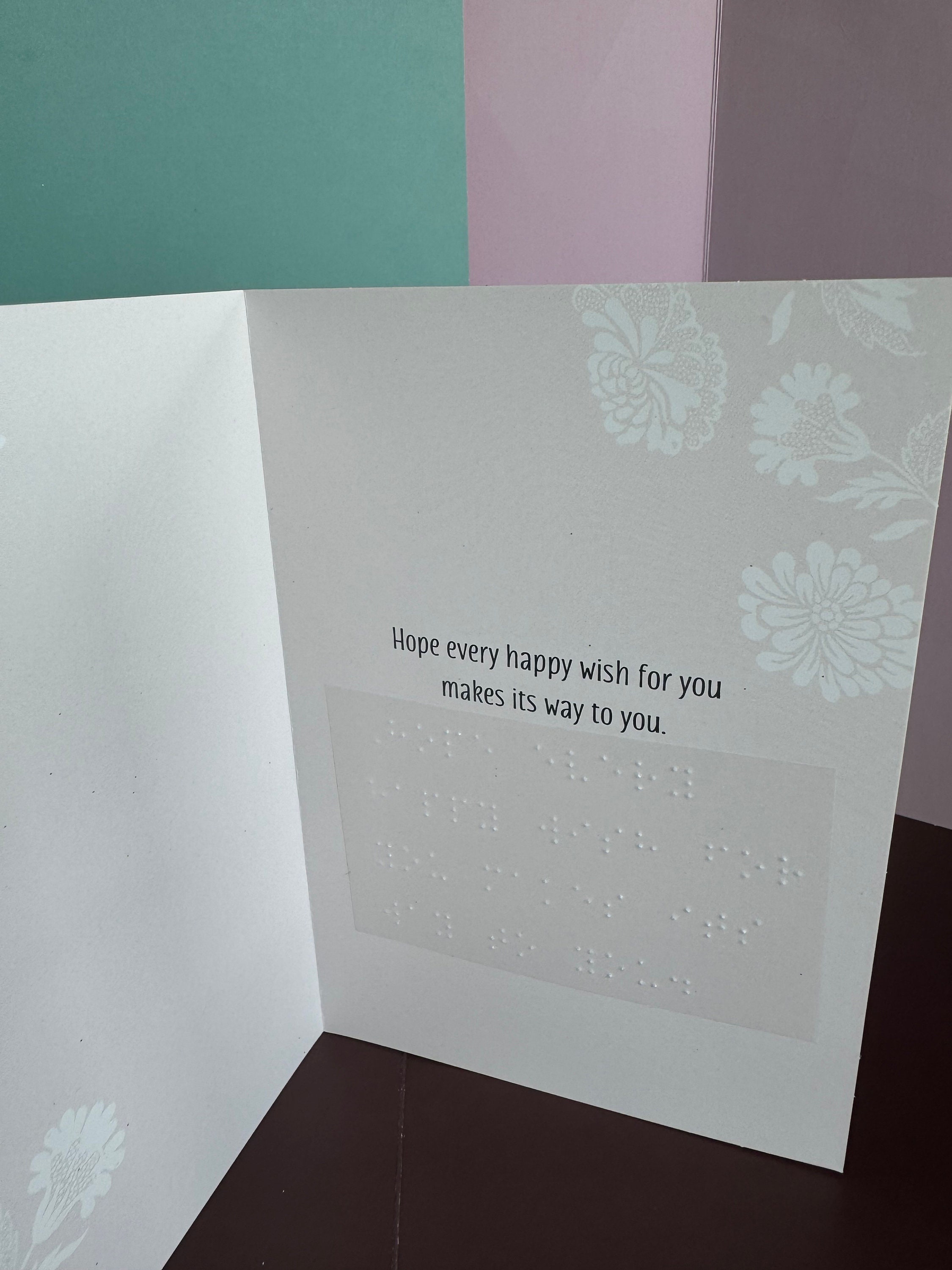 Braille Best Wishes, Congratulations, or Thinking of You Butterfly Greeting Card With Tactile ...