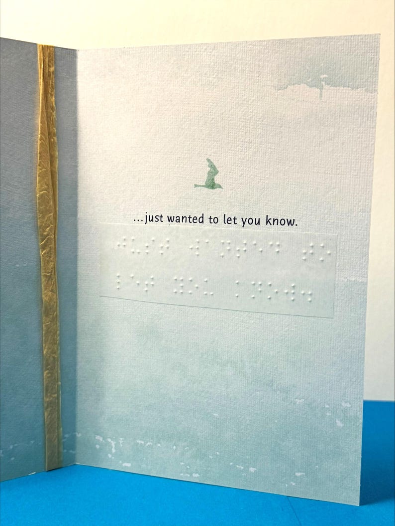 Braille Sympathy Greeting Card for Blind and Visually Impaired ...