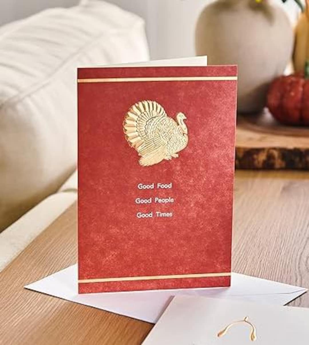 Happy Thanksgiving Braille Tactile Gold Turkey Greeting Card Gift for ...
