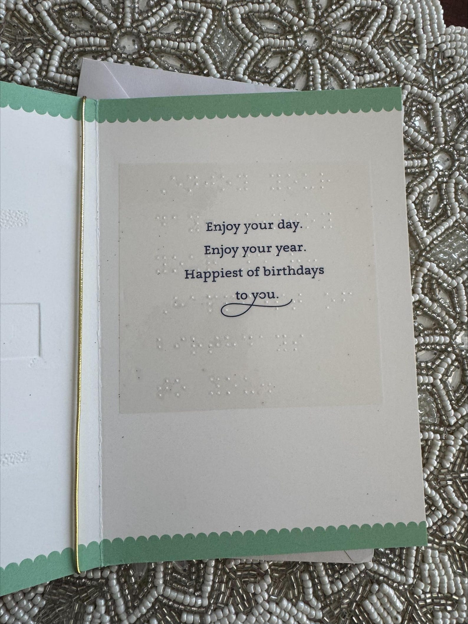 Braille Happy Birthday Embossed Tactile Cake Greeting Card - Anyone - Etsy