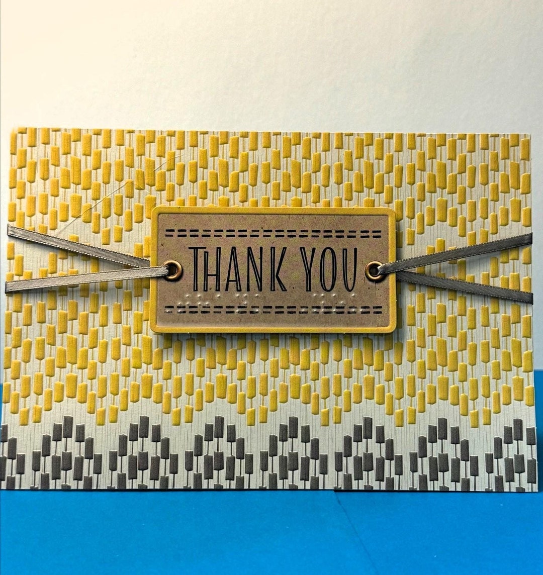 Braille Thank You Greeting Card for Blind and Visually Impaired 3D and ...