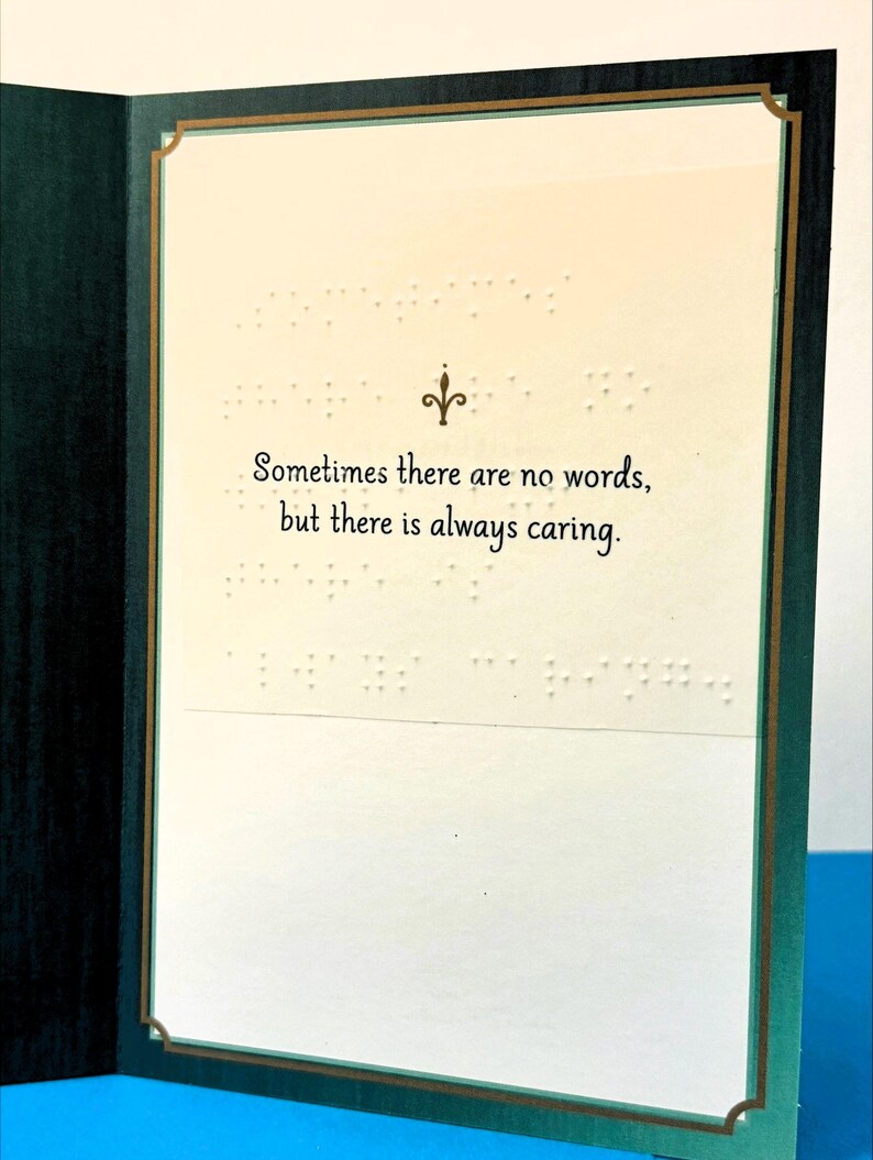 Braille Sympathy Card: Textured Graphics for Blind, Visually Impaired ...