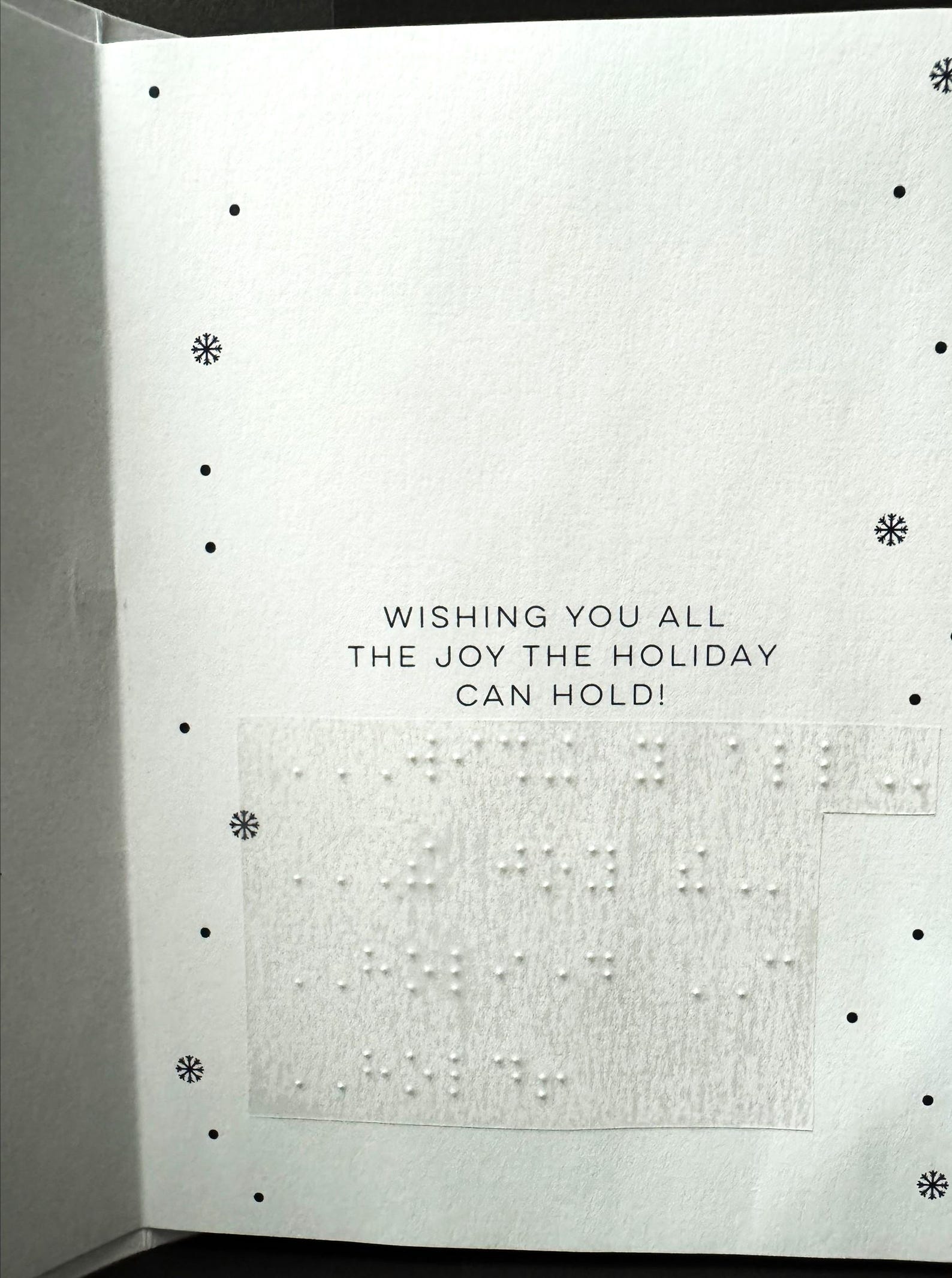 Christmas and Happy Holidays Braille Greeting Cards *gift for Blind and ...