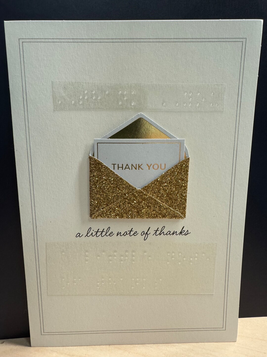 Braille and Tactile Thank You Greeting Card for Blind and Visually ...