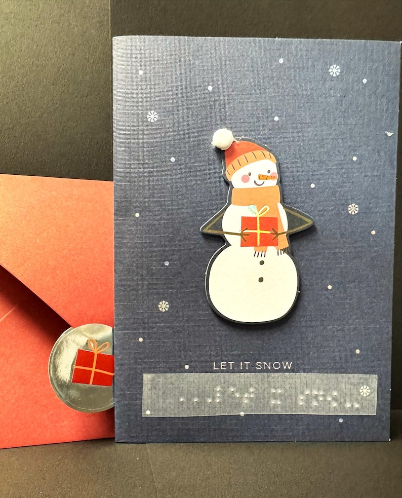 Christmas and Happy Holidays Braille Greeting Cards *gift for Blind and ...