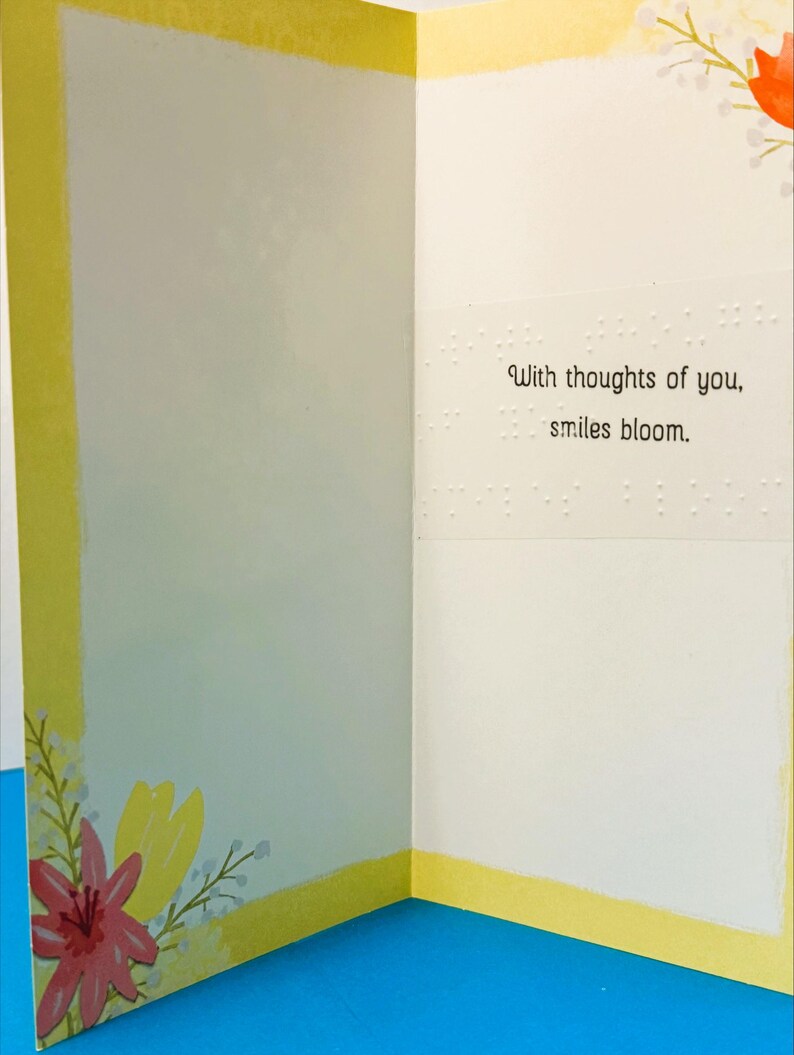 Braille Friendship Greeting Card Gift 3D/ Tactile - Thinking of You ...