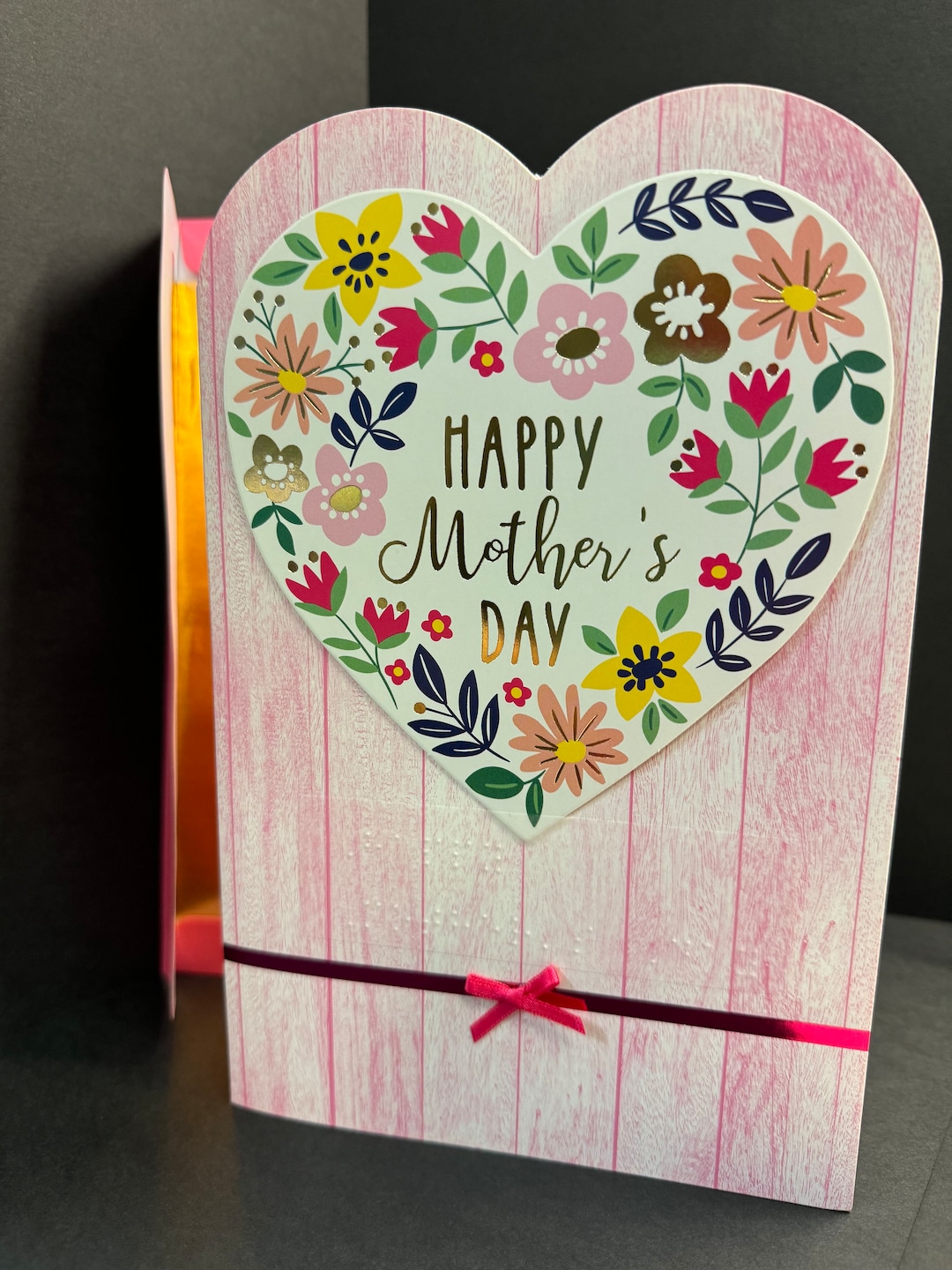 Tactile Braille Happy Mother’s Day Greeting Card Gift for Mom, Grandma ...