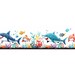10 PNG Shark Border Cartoon Clipart, Shark Border High-resolution ...