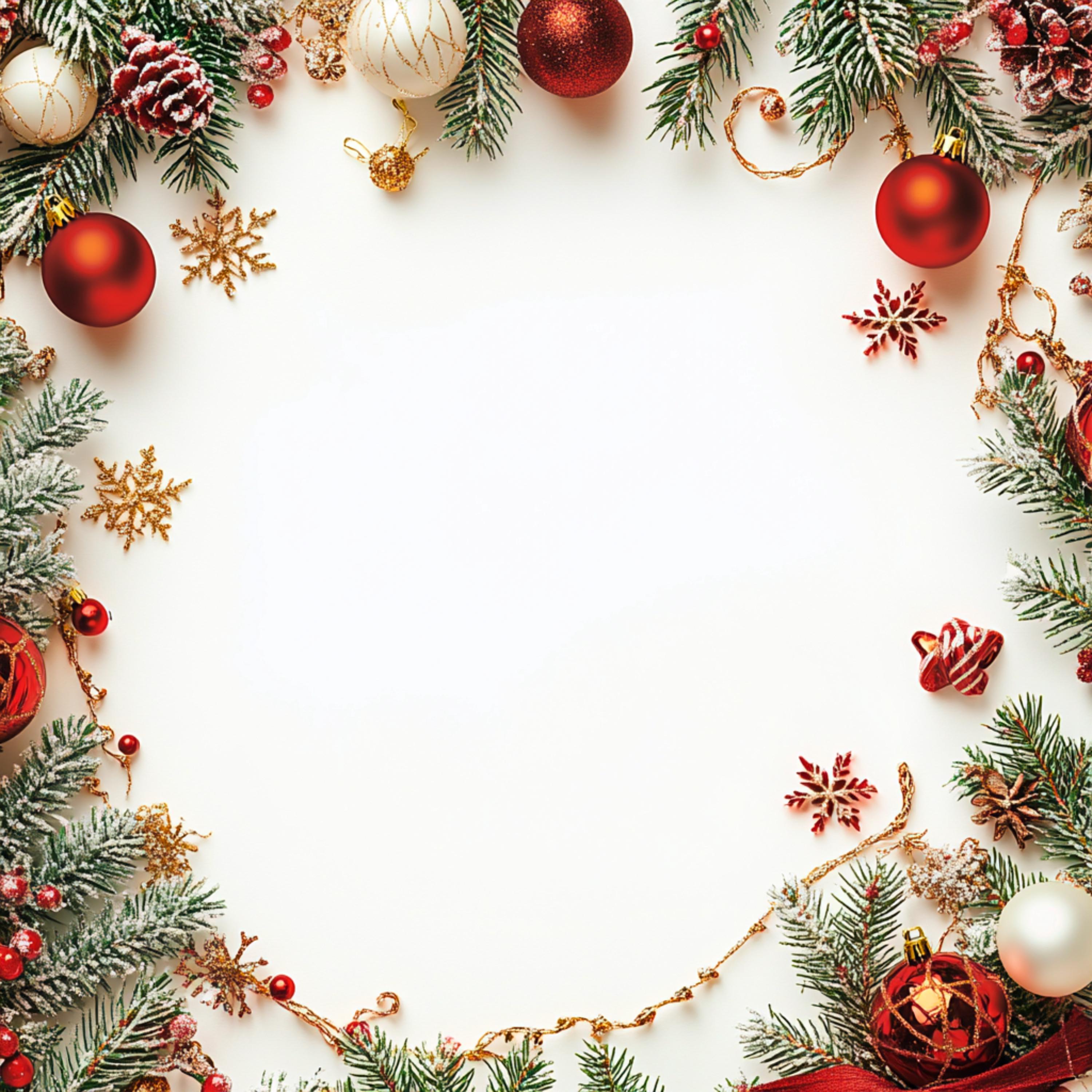 Watercolor Christmas Frames Clipart: Holiday JPG Bundle (digital ...