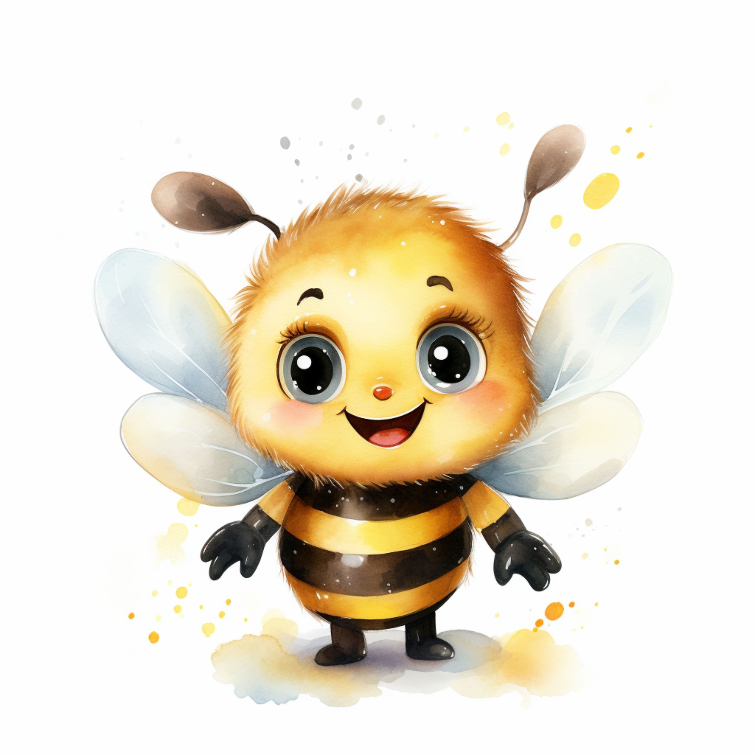 12 Cartoon Baby Bee Cliparts, JPG Digital Baby Bee, Cartoon Bee Image ...