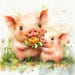 10 Cute Pig and Piglet Clipart, Commercial Use Piglet Art, Print Pig ...