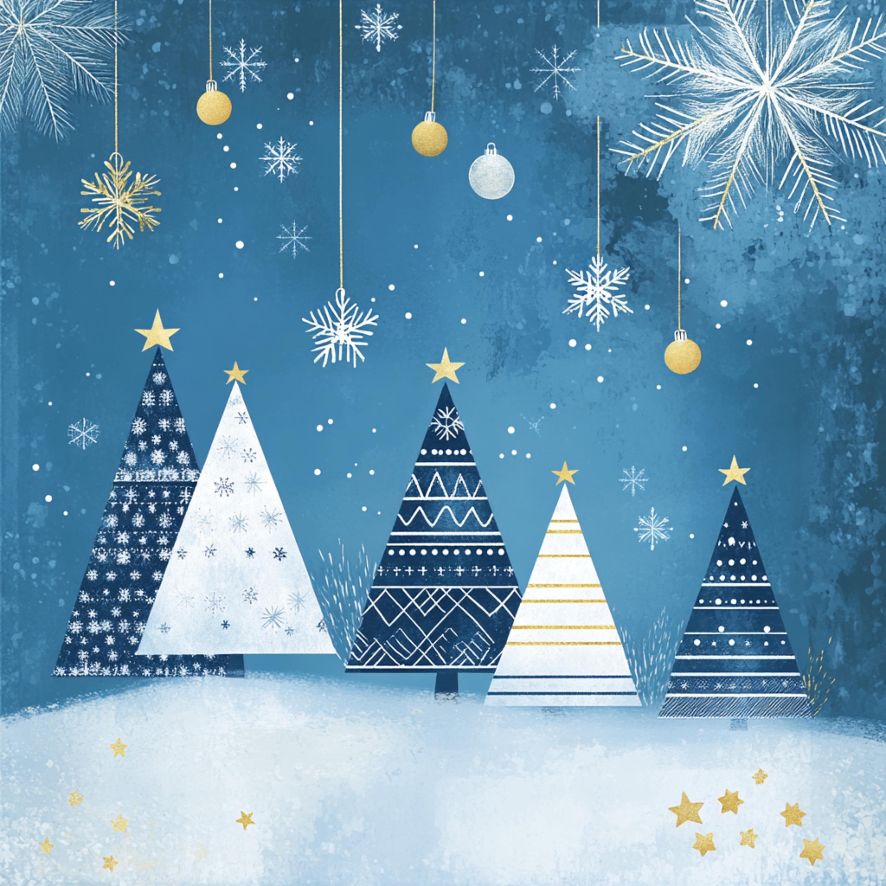 Christmas Background Art: Holiday Winter Scenes (digital Download ...