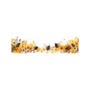 13 PNG Bees Border Clipart Png, Bee Flowers Border Watercolor Clip Art ...