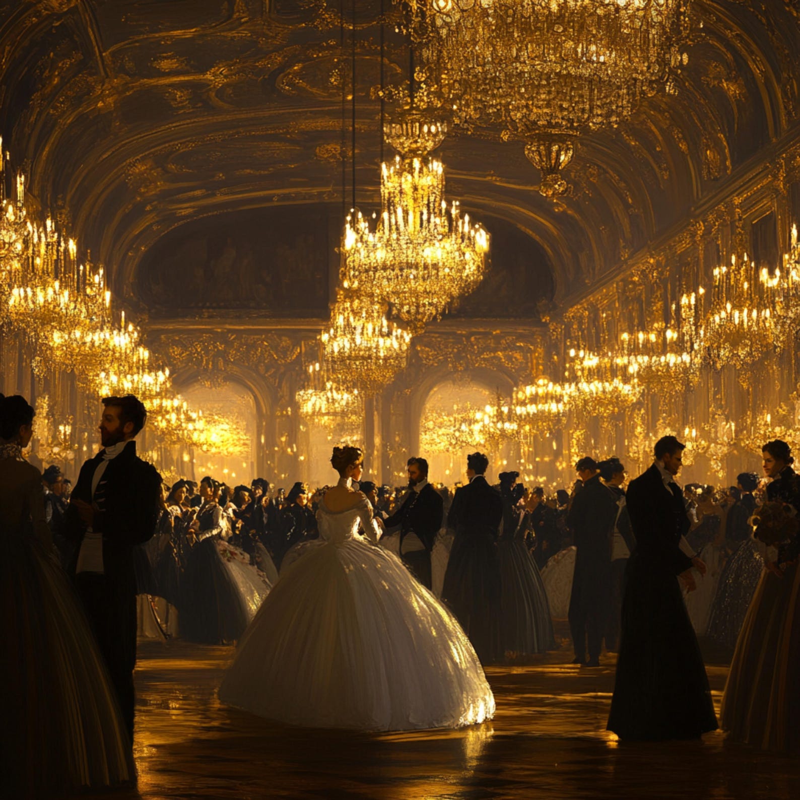 12 Victorian Age Ball Clipart, JPG Historical Ballroom Scenes, Elegant ...