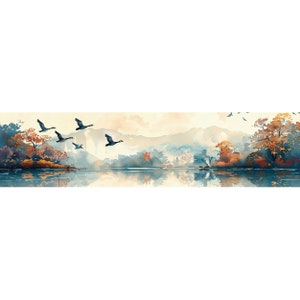 Geese Hunting Border Clipart: Lake Scene (JPG Digital Download) - Etsy