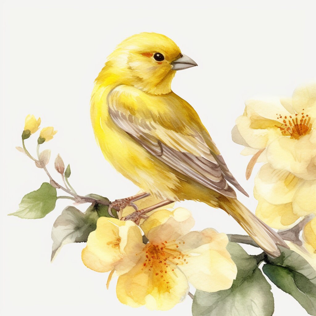 18 PNG Canary, Canary Clipart, BIRD Png, Watercolor Clipart,yellow Bird ...
