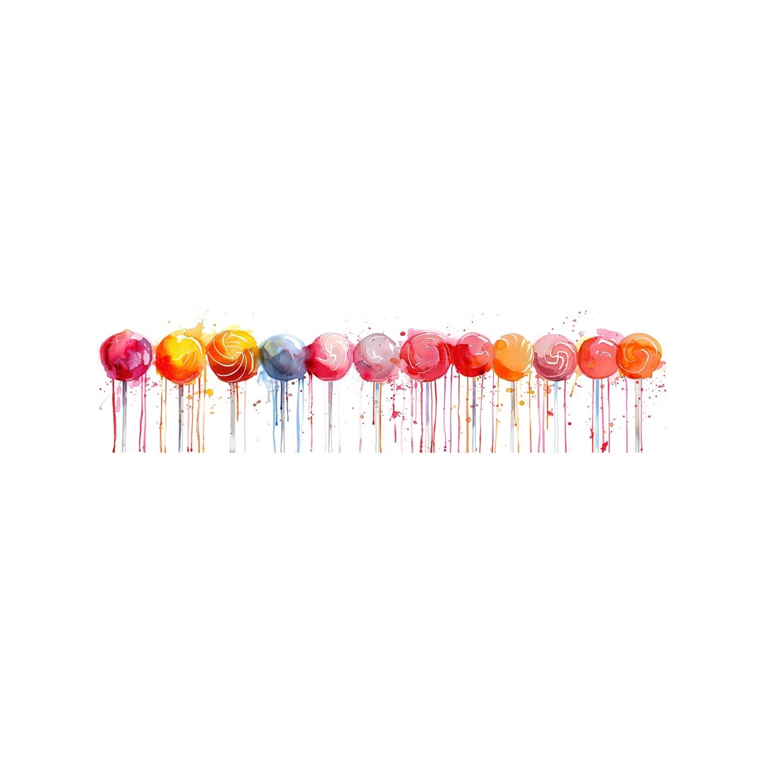 10 PNG Lollipop Border Clipart JPG, Birthday PNG Lollipop Border ...