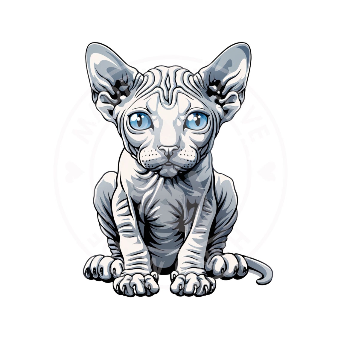 15 PNG Cartoon Sphynx Cat Clipart, Baby Sphynx Cat, Printable ...