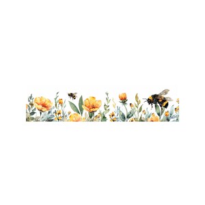 15 Bee Border PNG Clipart, Flowers Border Clipart PNG, Bumblebee Border ...
