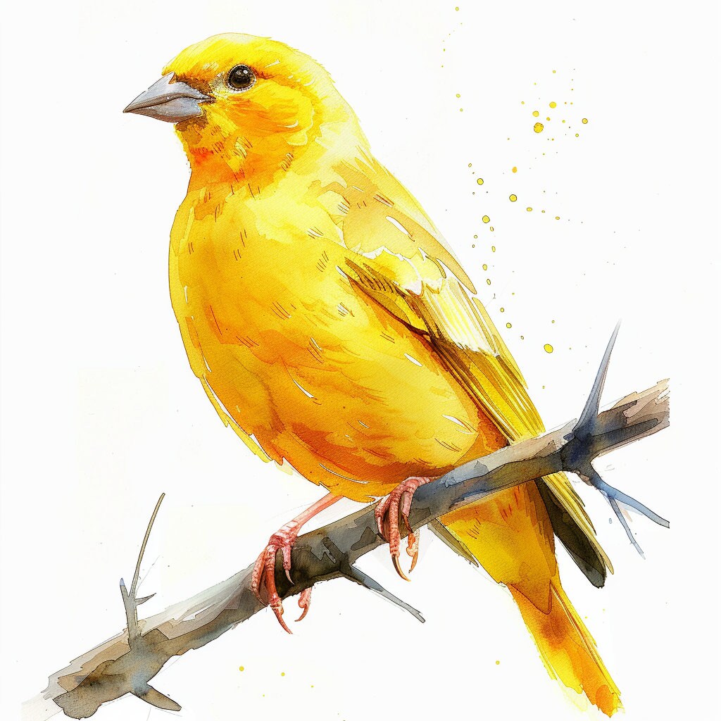 18 PNG Canary, Canary Clipart, BIRD Png, Watercolor Clipart,yellow Bird ...