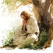 Jesus Praying Watercolor Clipart: Gethsemane Easter Art (digital ...
