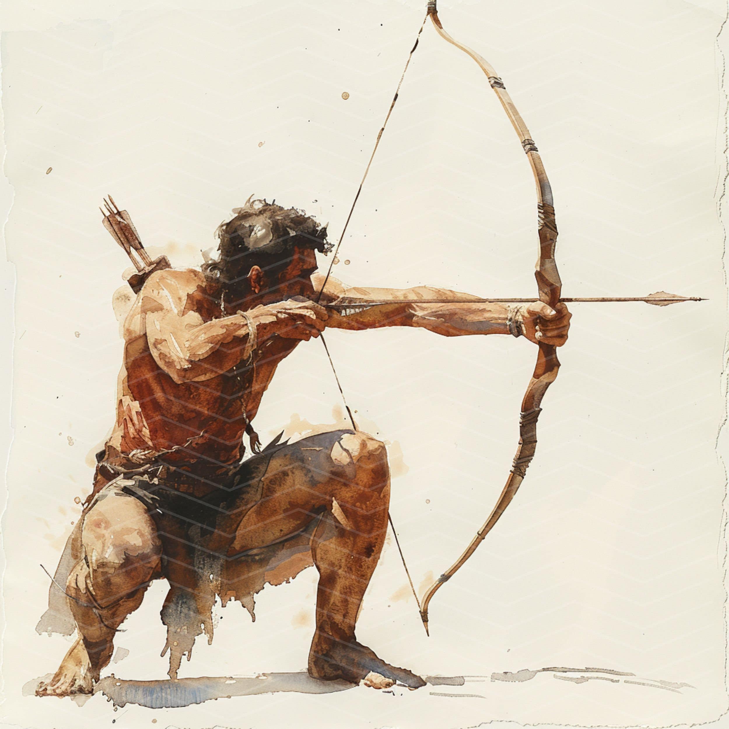 11 Ancient Hunter Cliparts, JPG, Digital Image of Ancient Man, Ancient ...