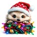 Christmas Hedgehog Clipart: Festive Holiday Animal Art (digital ...