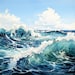 14 Ocean Waves Clipart, Water Clipart Bundle, Coastal Scenery, Low ...