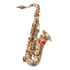 12 Floral Saxophone Clipart, PNG, Saxophone With Flowers Png, Printable ...