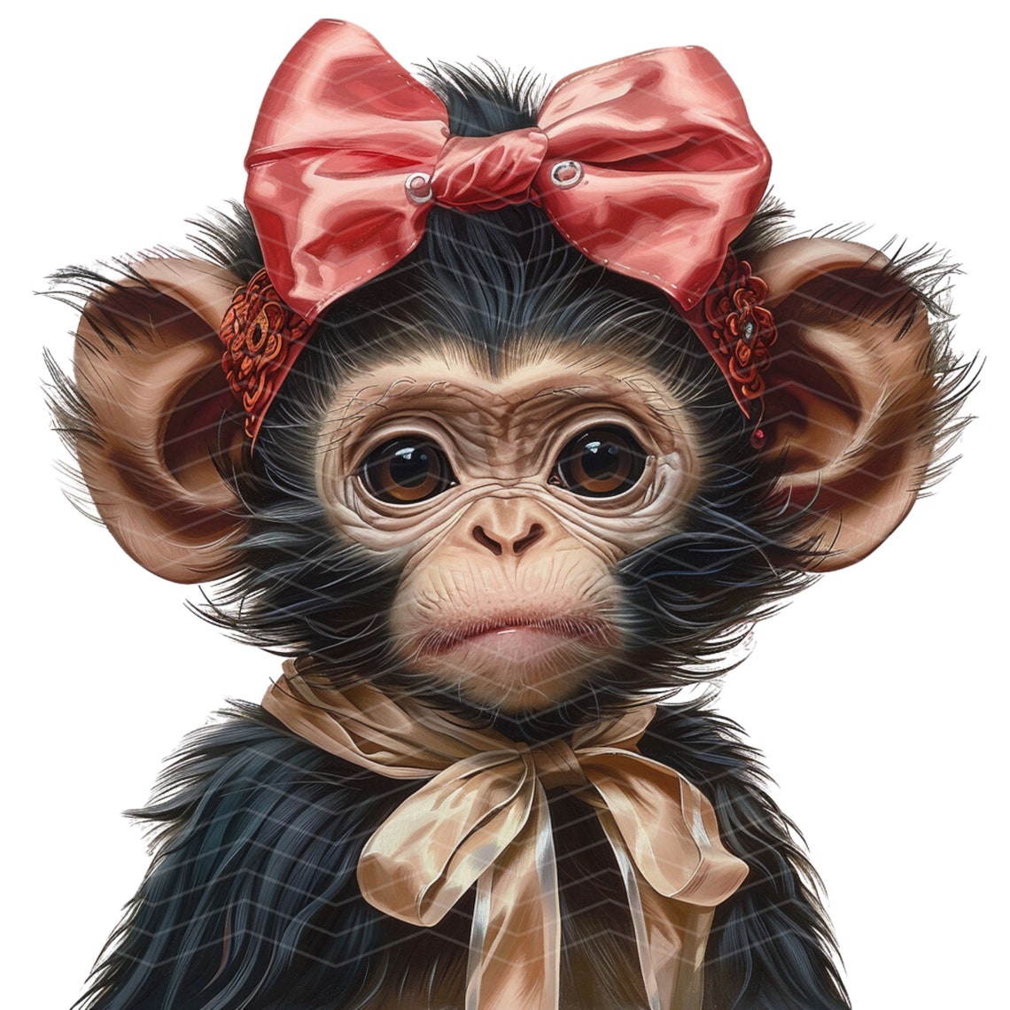 14 Monkey Watercolor Cliparts. Ape Print, Monkey for Printing, Monkey ...