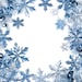 Crystal Snowflake Frame Clipart: Winter Holiday Digital Images (jpg ...