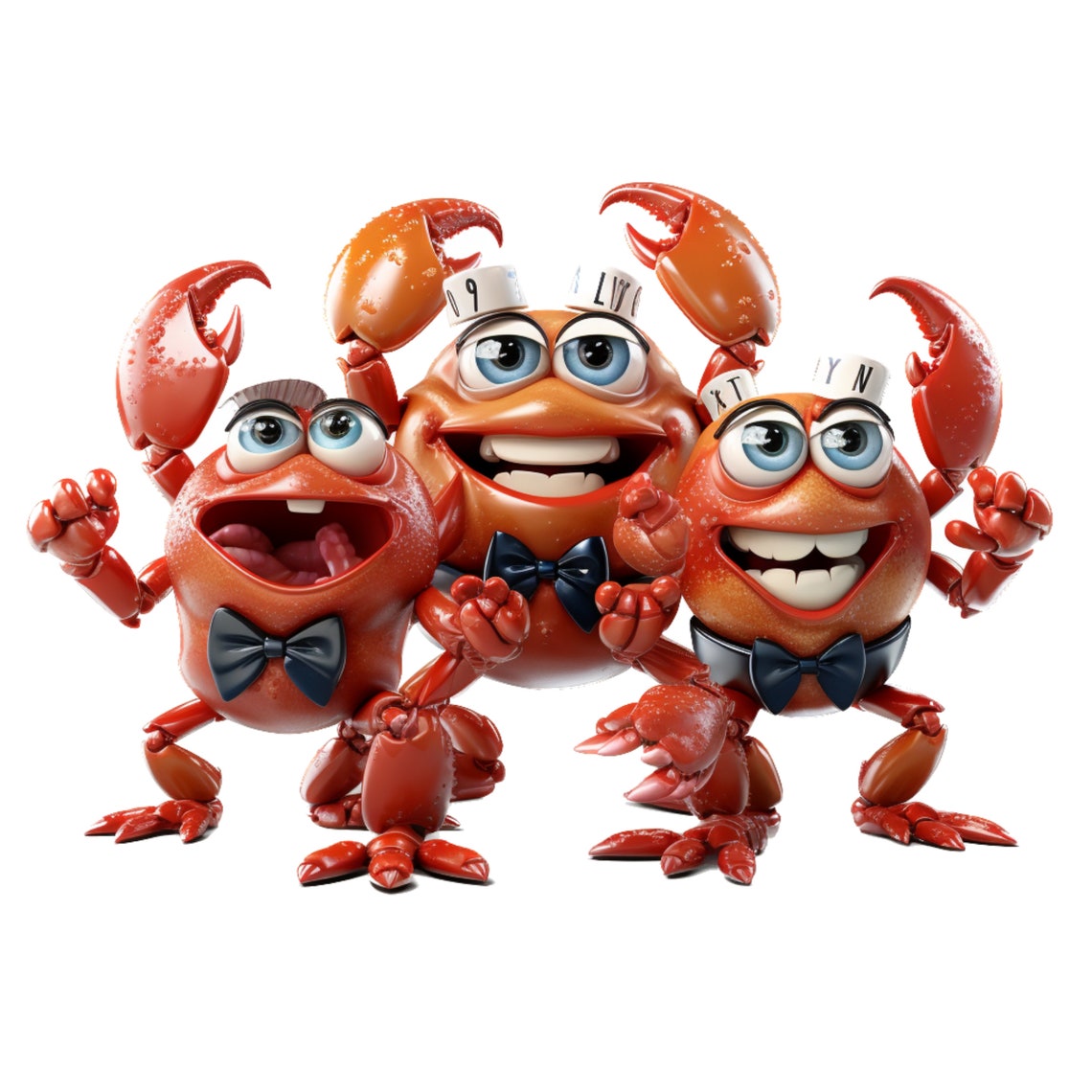 130 Cartoon Crabs Cliparts, 45 PNG Files Cute Crab Wall Art, Crazy ...