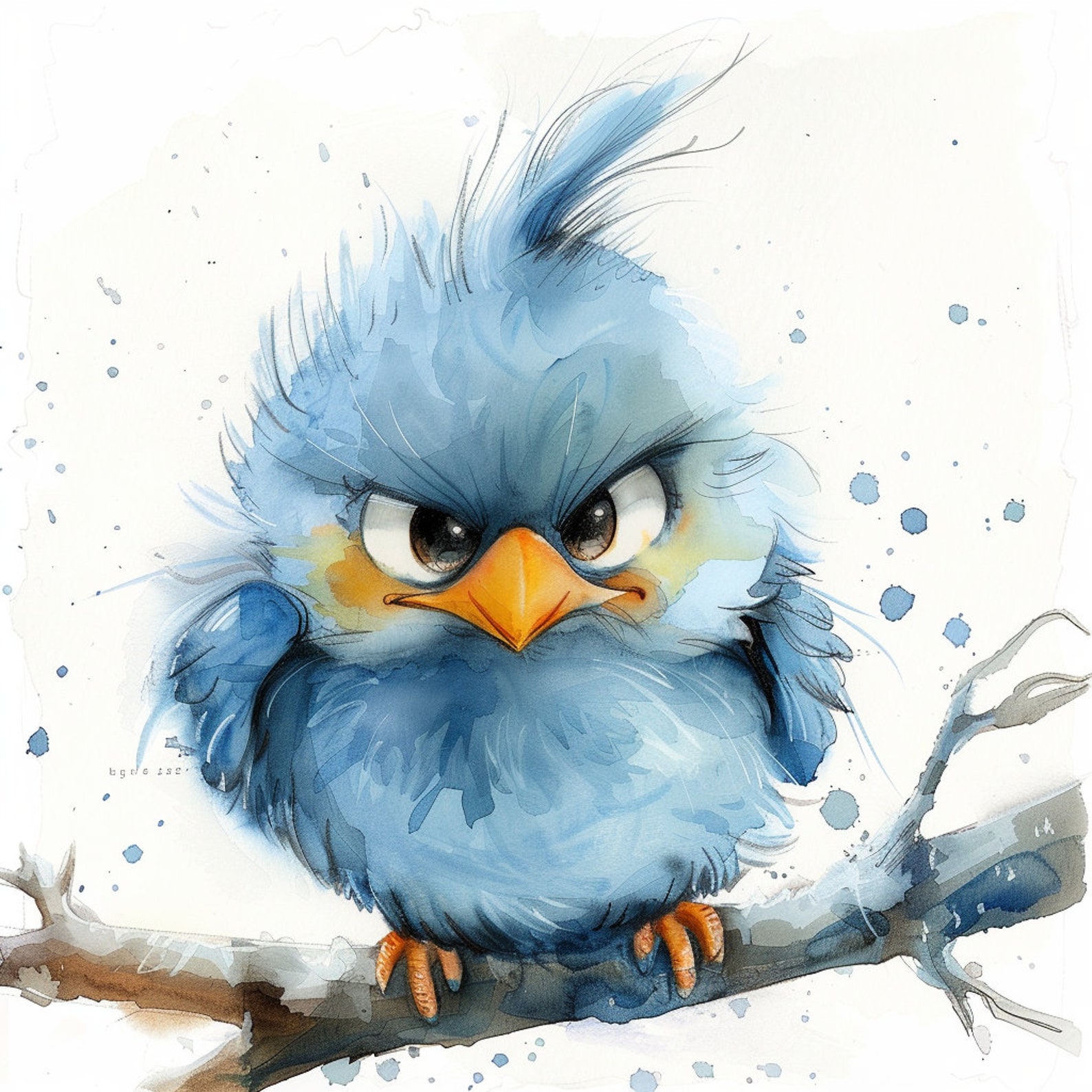 12 Funny Bird, PNG Clipart, Bird Clipart, Birds Like in Children's ...
