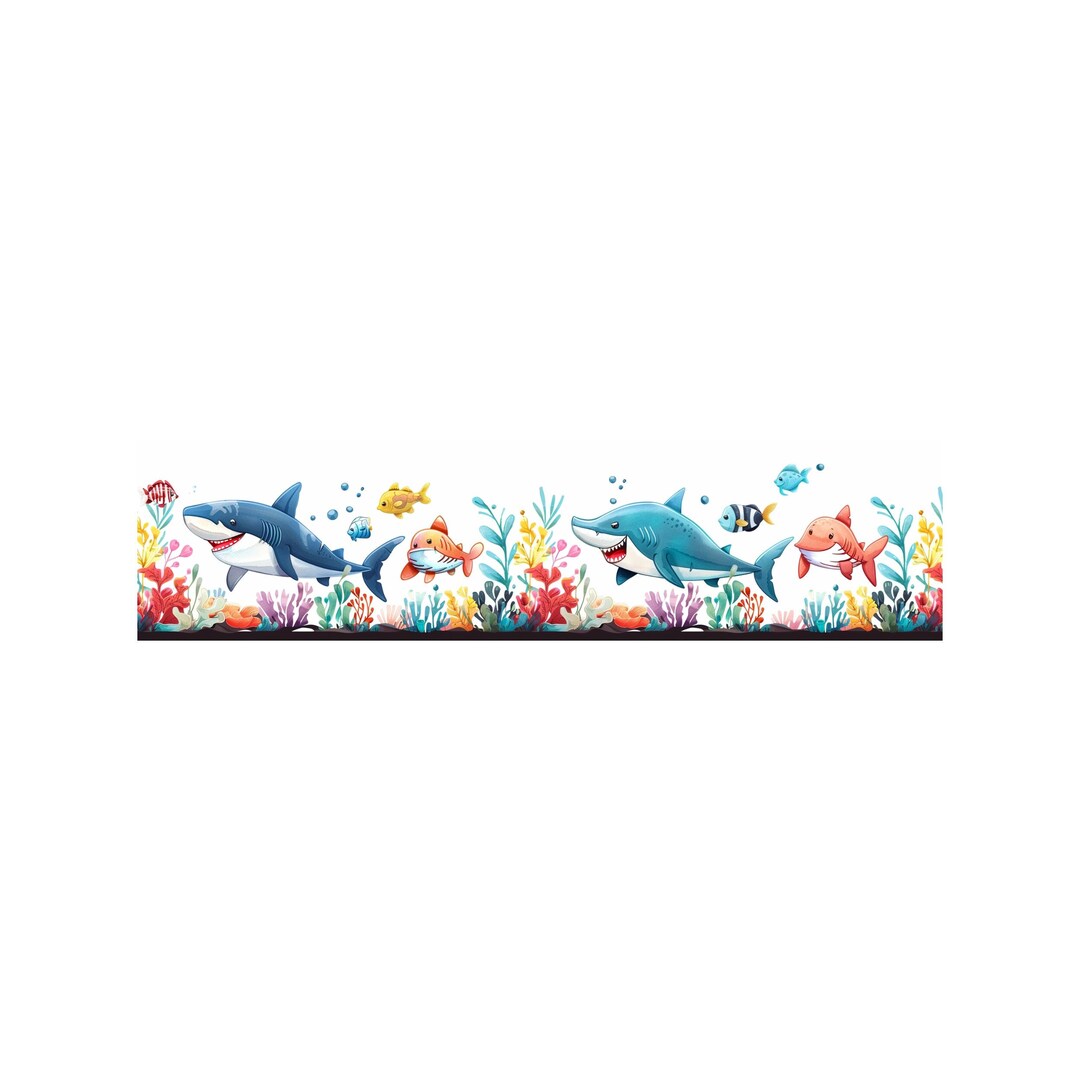 10 PNG Shark Border Cartoon Clipart, Shark Border High-resolution ...