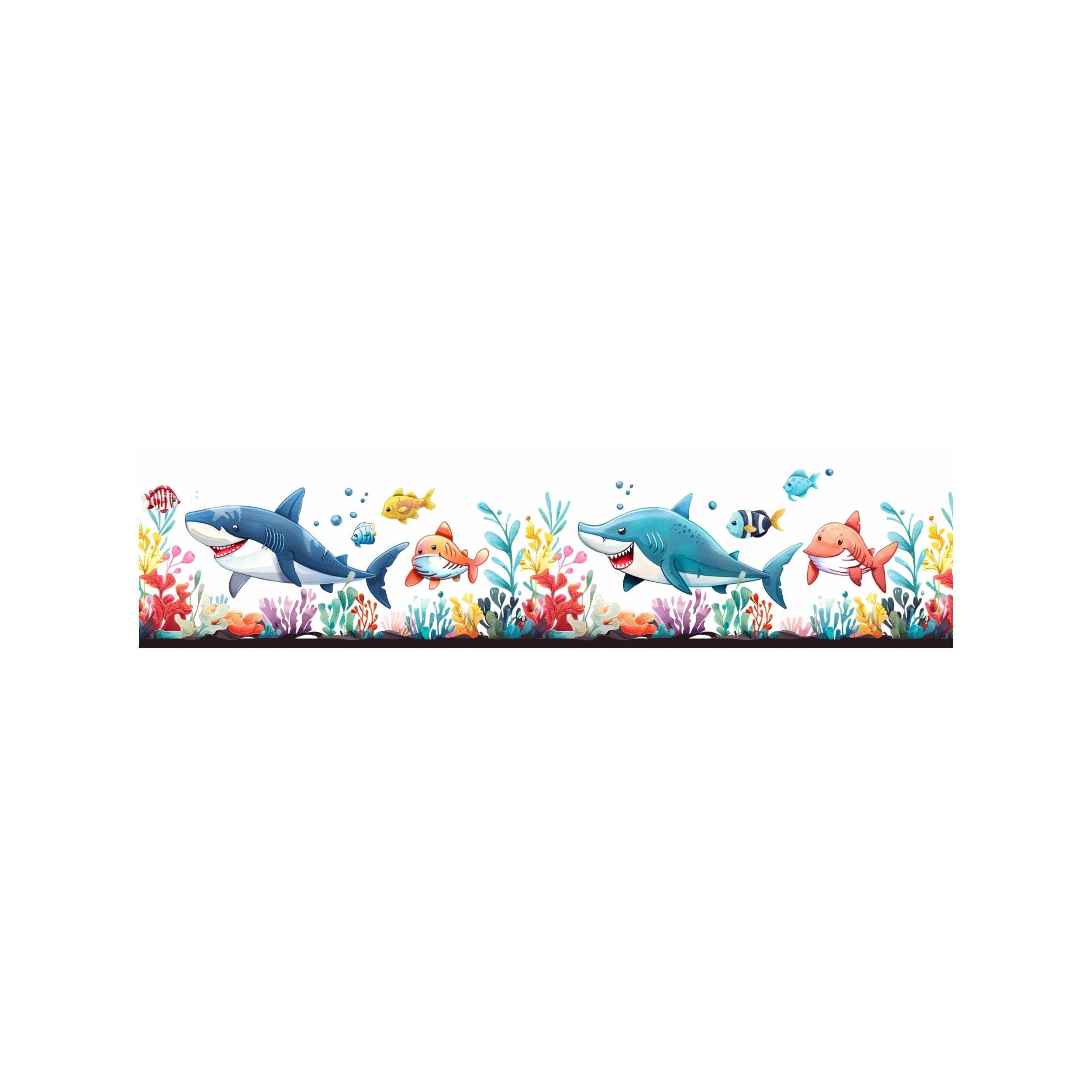 10 PNG Shark Border Cartoon Clipart, Shark Border High-resolution ...