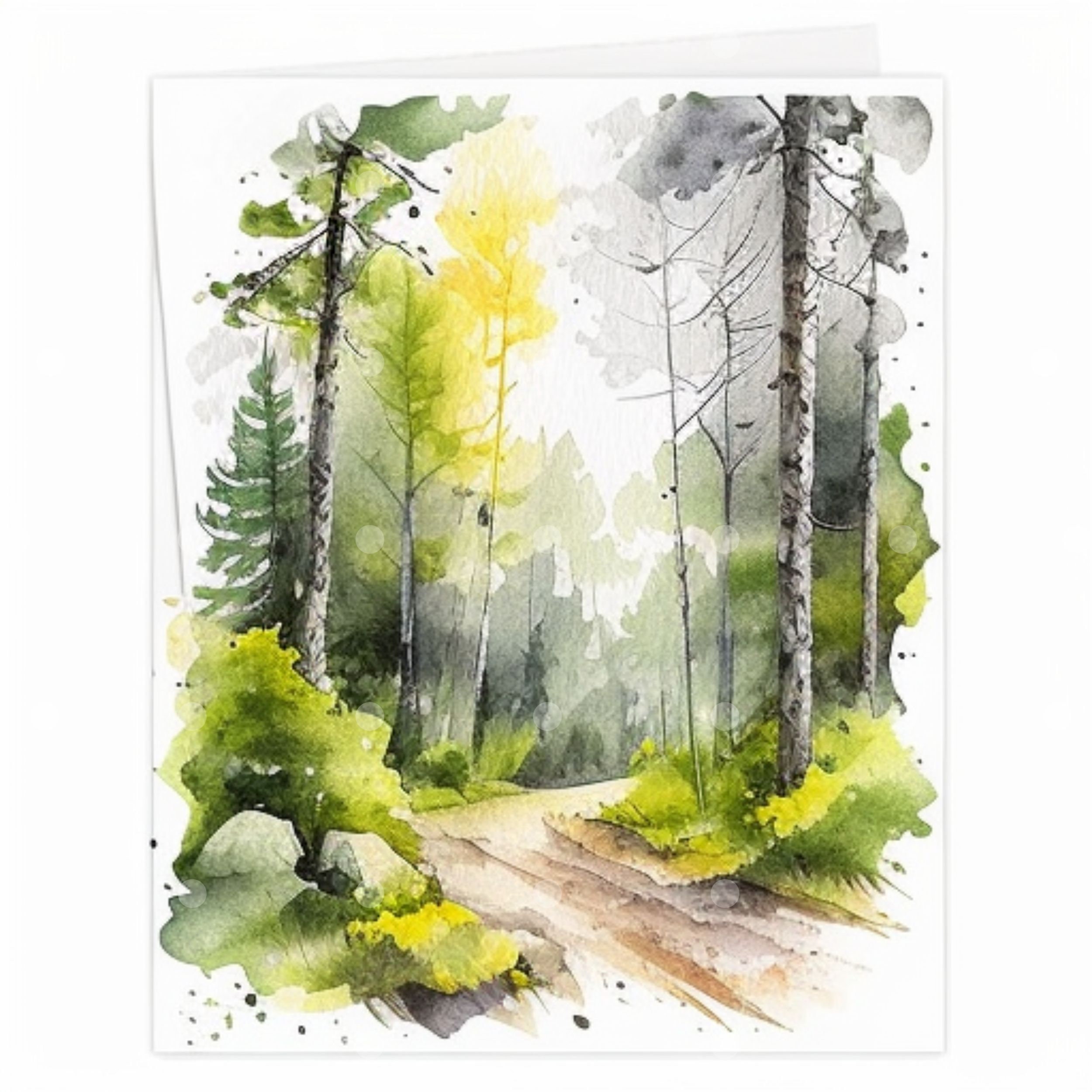 12 Forest Path Clipart, JPG, Camping, Watercolor Forest Path, Printable ...