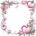 Frame of Hearts Valentine’s Day Clipart, Romantic Heart Frames, 12 JPG ...