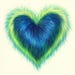 Furry Heart Clipart, Hairy Cute Heart Illustration, Valentine’s Day ...
