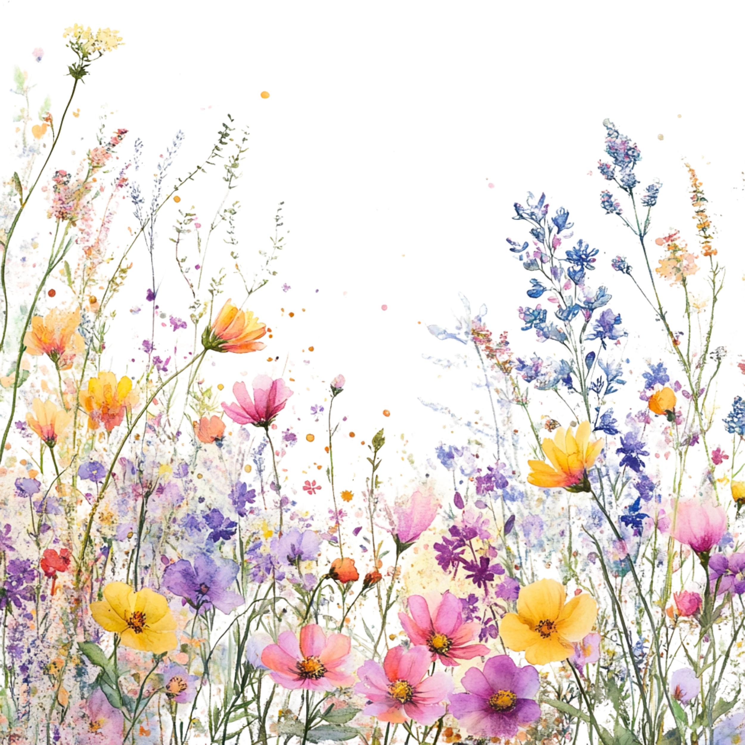 12 Watercolor Wildflower Clipart: Floral PNG Set (digital Download) - Etsy